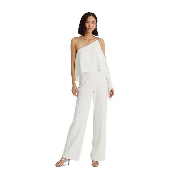 Lauren Ralph Lauren | Pants & Jumpsuits | Lauren Ralph Lauren Womens White Lined Chain Overla ...